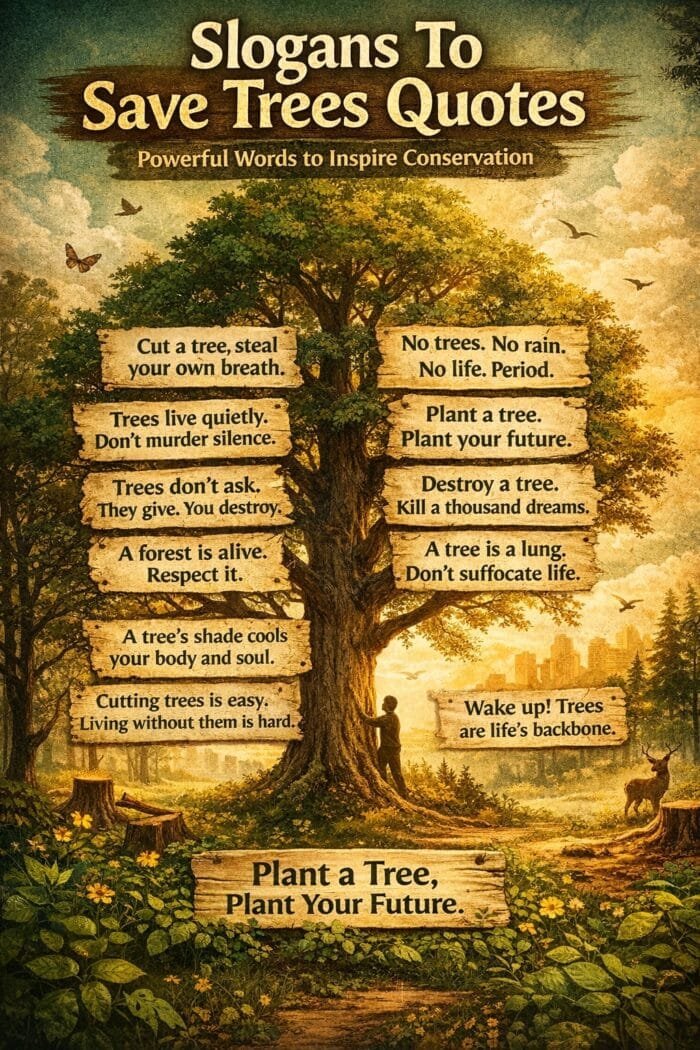 20 Powerful Slogans Save Trees Quotes to Inspire Action - Grosva